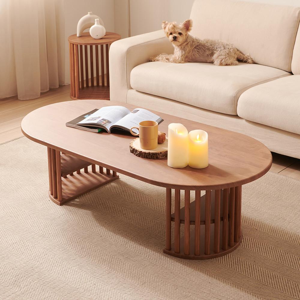 이안가구 알베로 1200 북아메리카 소나무 원형 거실 소파테이블 EAN-CS009 - 위시버킷