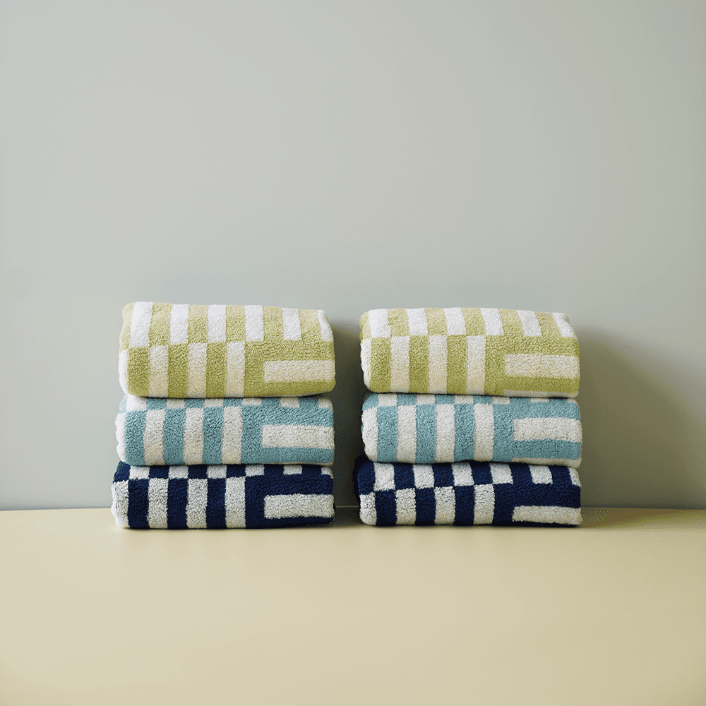 언커먼하우스 [uncommon house] 언커먼 타올 SET 6P (올리브, 하와이안 블루, 네이비 블루) - 위시버킷