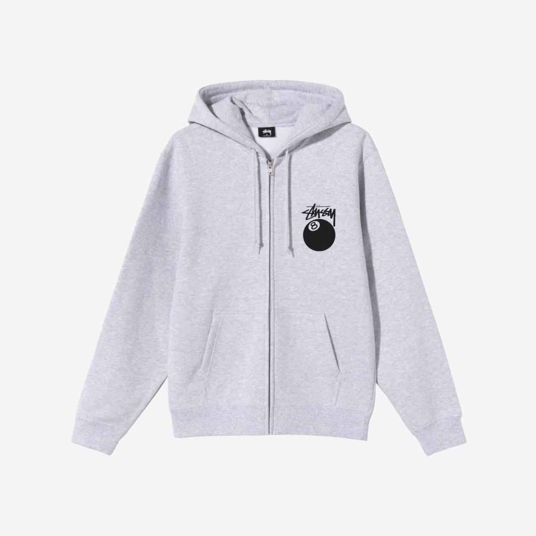스투시 Stussy 8 Ball Zip Hoodie Ash Heather - 22FW - 위시버킷