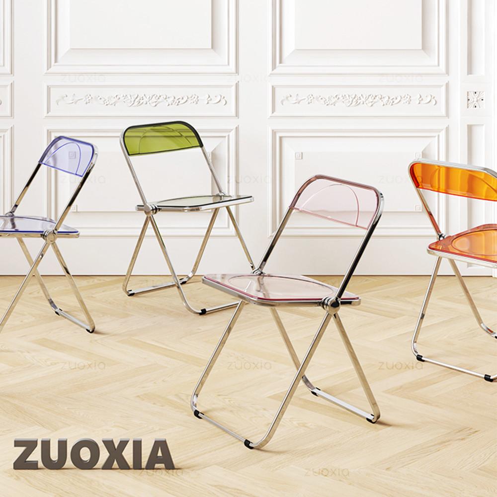 Zuoxia 아크릴 투명 의자 16컬러 접이식 체어 홈카페 미드센추리 심플 디자인 집꾸미기 카페 위시버킷 
